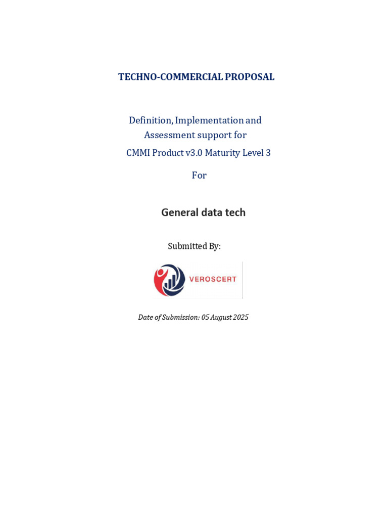 CMMI V3.0 Level 3 Proposal Overview | PDF | Business