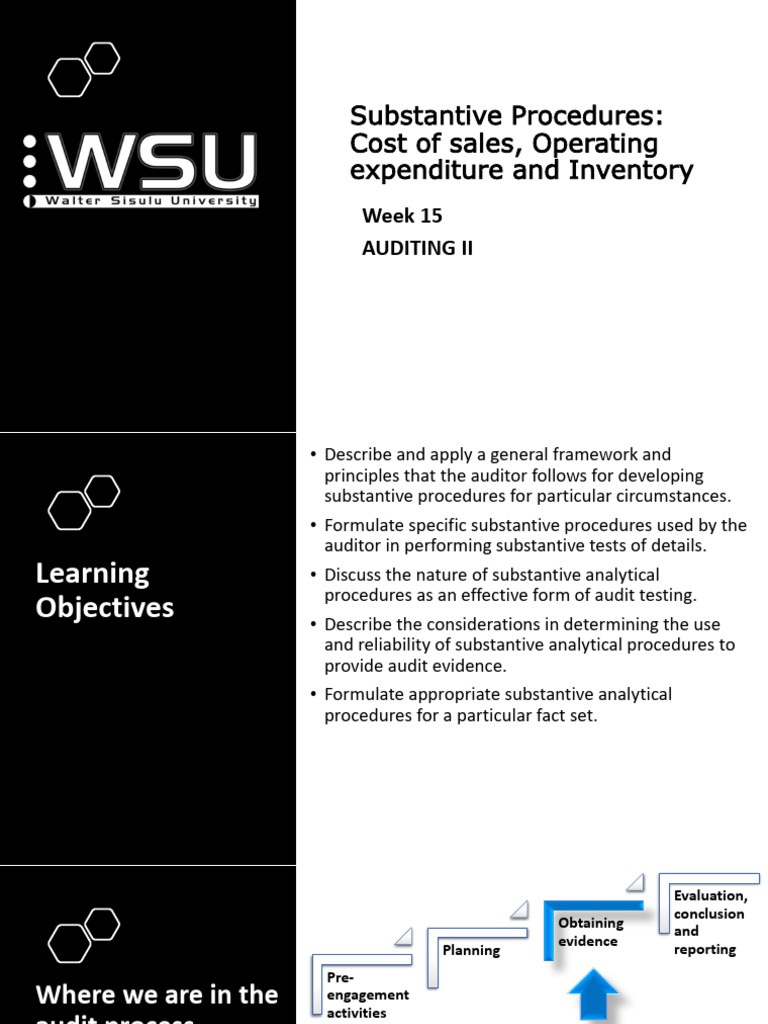 Substantive Audit Procedures for Inventory | PDF | Inventory | Audit