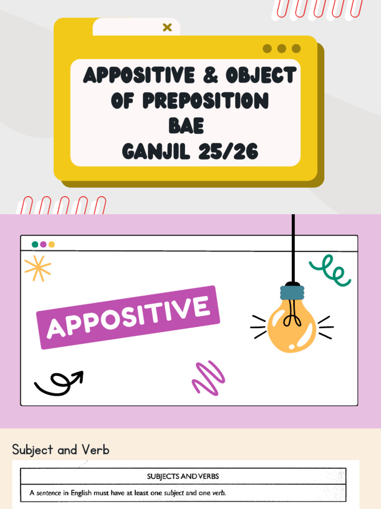 Appositive Object of Preposition-Bae | PDF