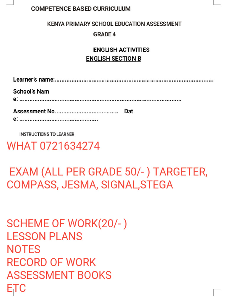 Open Term 3 2025 g4 0721634274 Englishsectionb | PDF