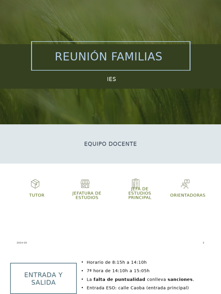 Normas y Horarios IES 2024-25 | PDF