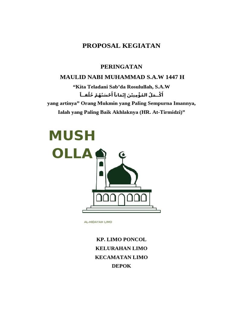 Proposal Maulid Nabi 2025-1 | PDF
