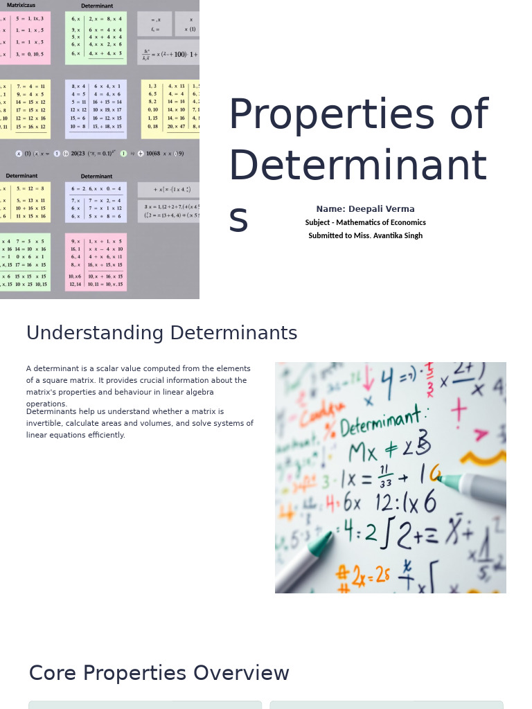 Properties of Matrix Determinants | PDF