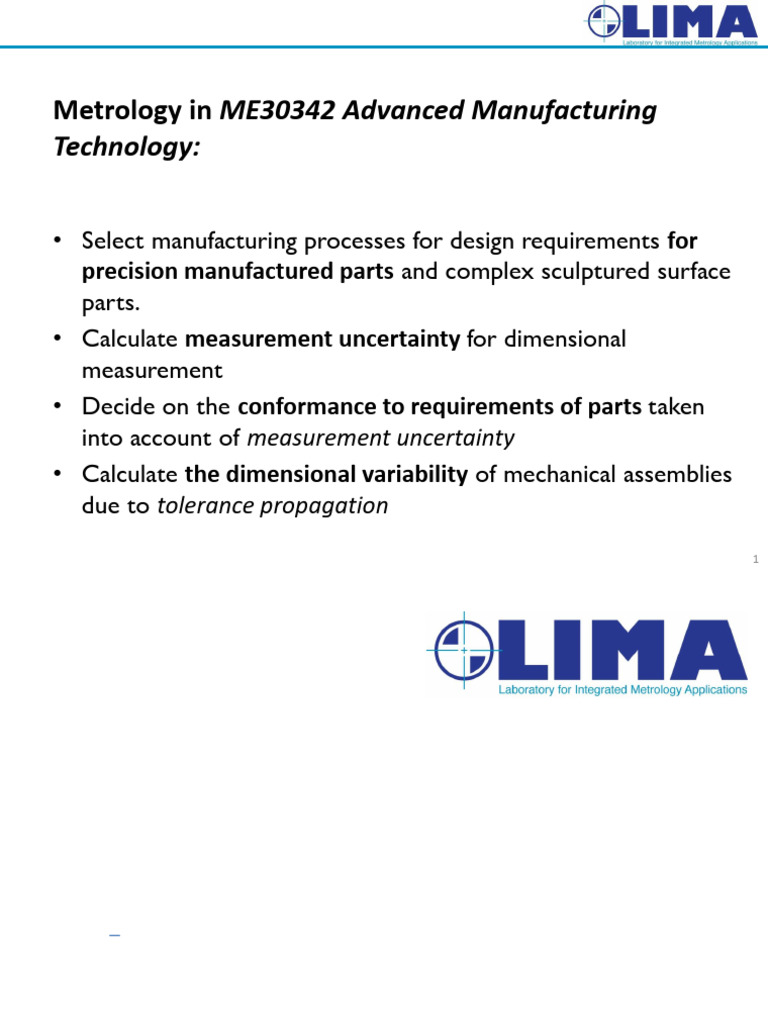 Metrology Fundamentals in Manufacturing | PDF | Metrology | Uncertainty