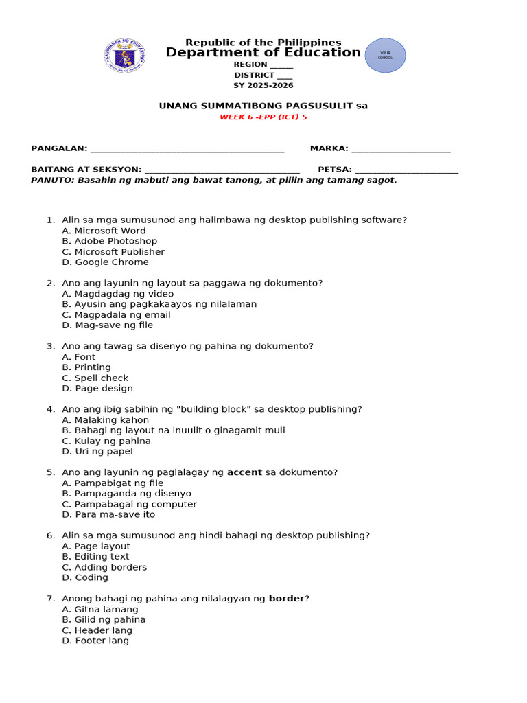 Week 6 - Epp-Ict 5 Revised k12 | PDF