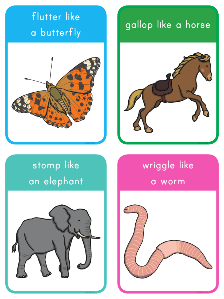 Animal Movements Gross Motor Activity Cards | PDF