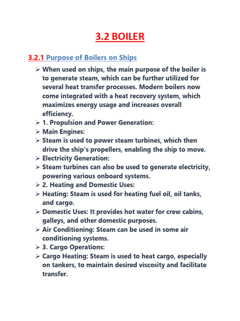 Ship Boiler Functions and Types Explained | PDF | Boiler | Marine ...