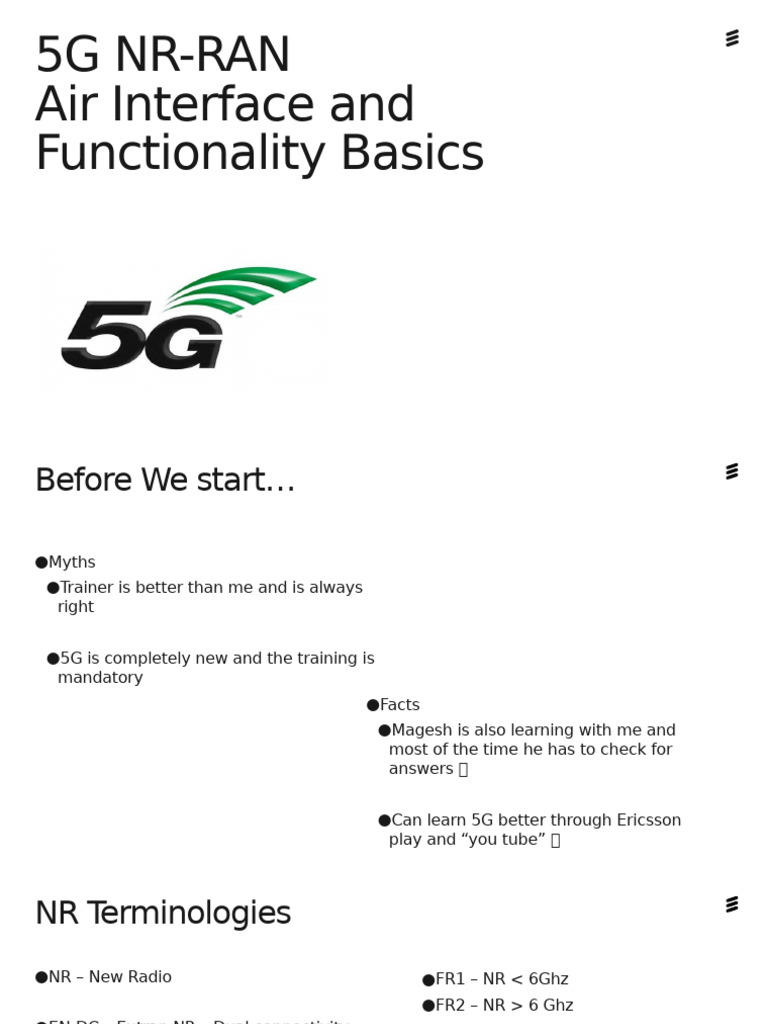 5G NR-RAN Air Interface Overview | PDF | Lte (Telecommunication ...