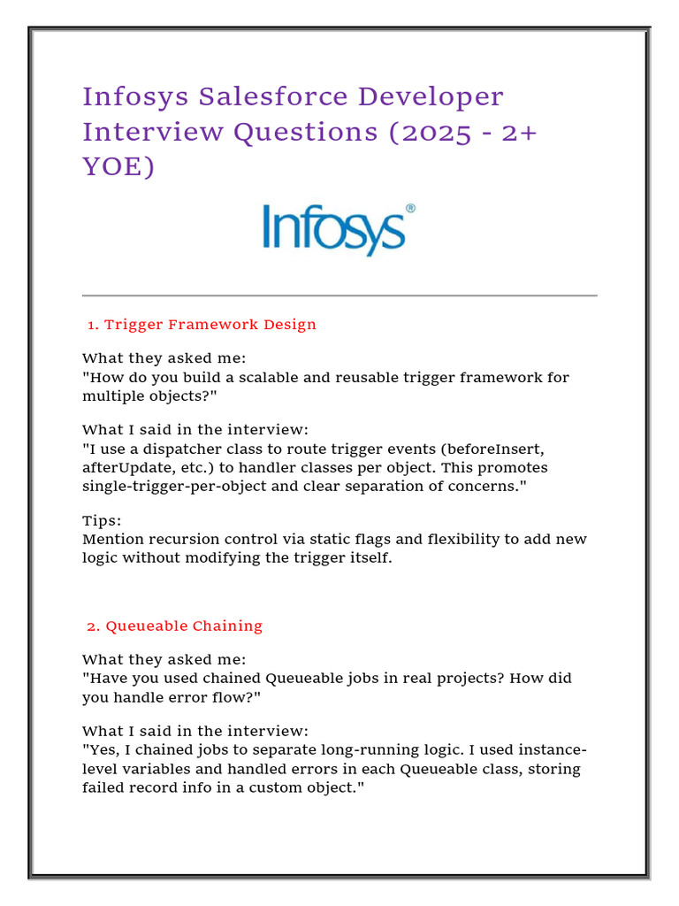 Infosys Interview Q&A | PDF | Databases | Software Engineering