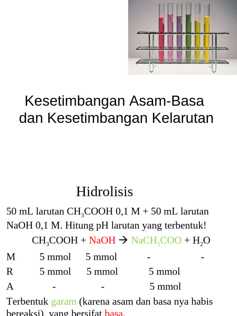 Kesetimbangan As-Bs Dan Buffer, KSP | PDF