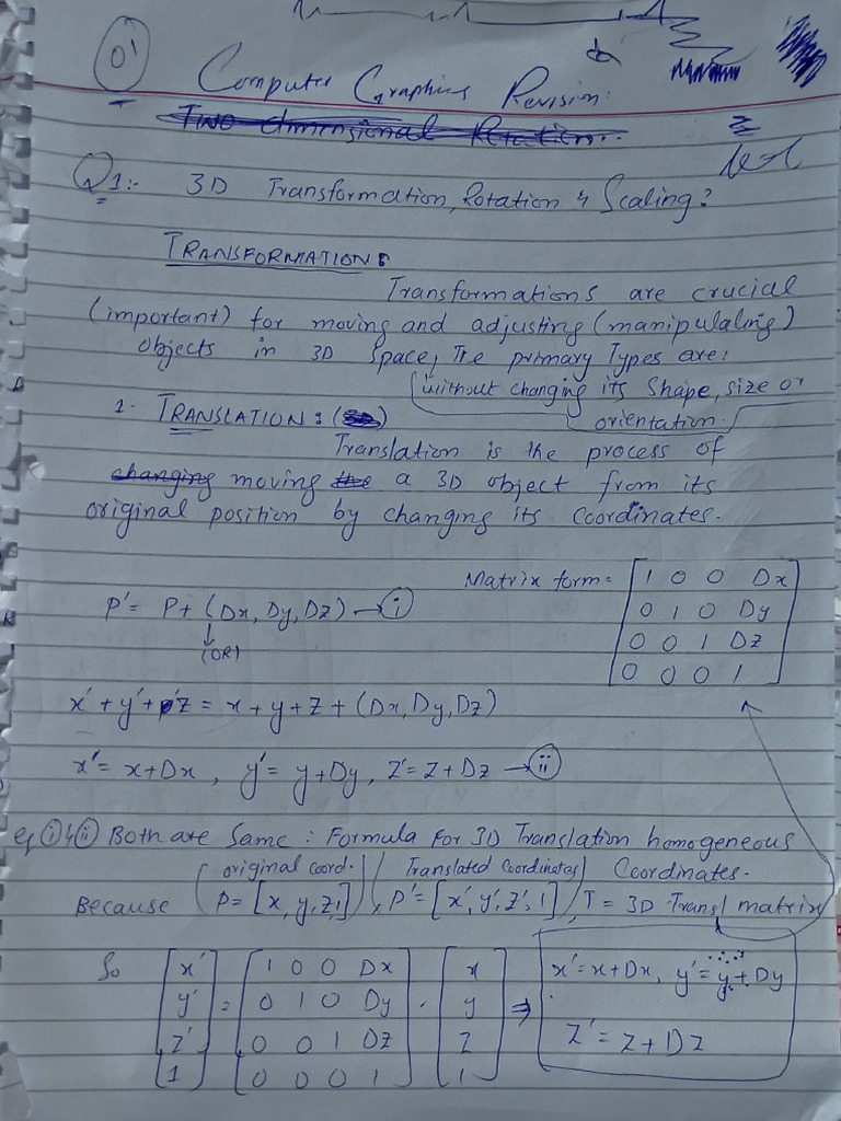 Computer Graphics Final (6th Sem) | PDF