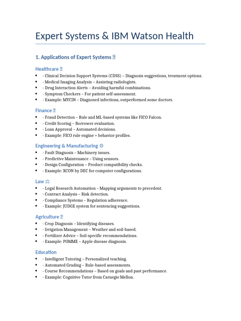 IBM Watson in Medical Diagnosis | PDF | Medical Diagnosis | Medicine