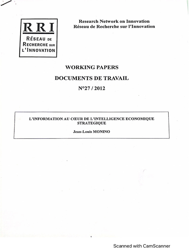 Intelligence Économique | PDF
