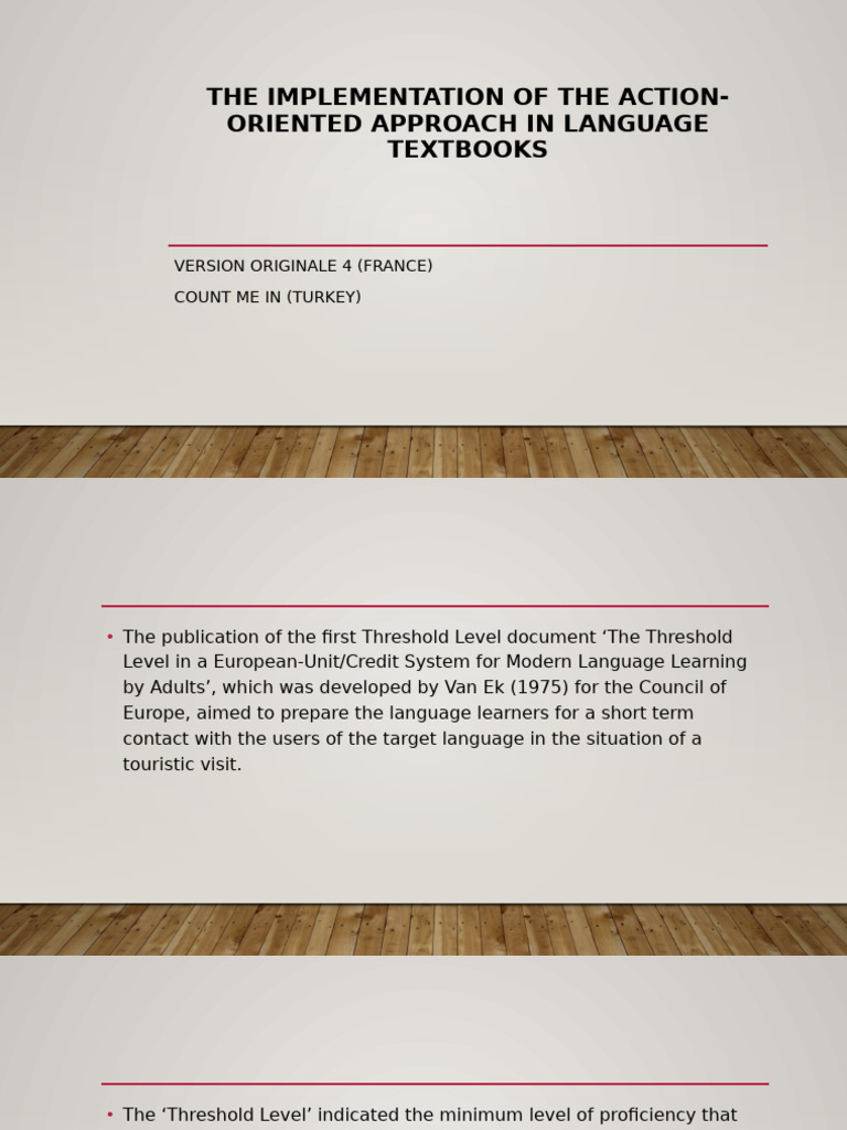 Action-Oriented Approach in Language Textbooks | PDF | Curriculum ...