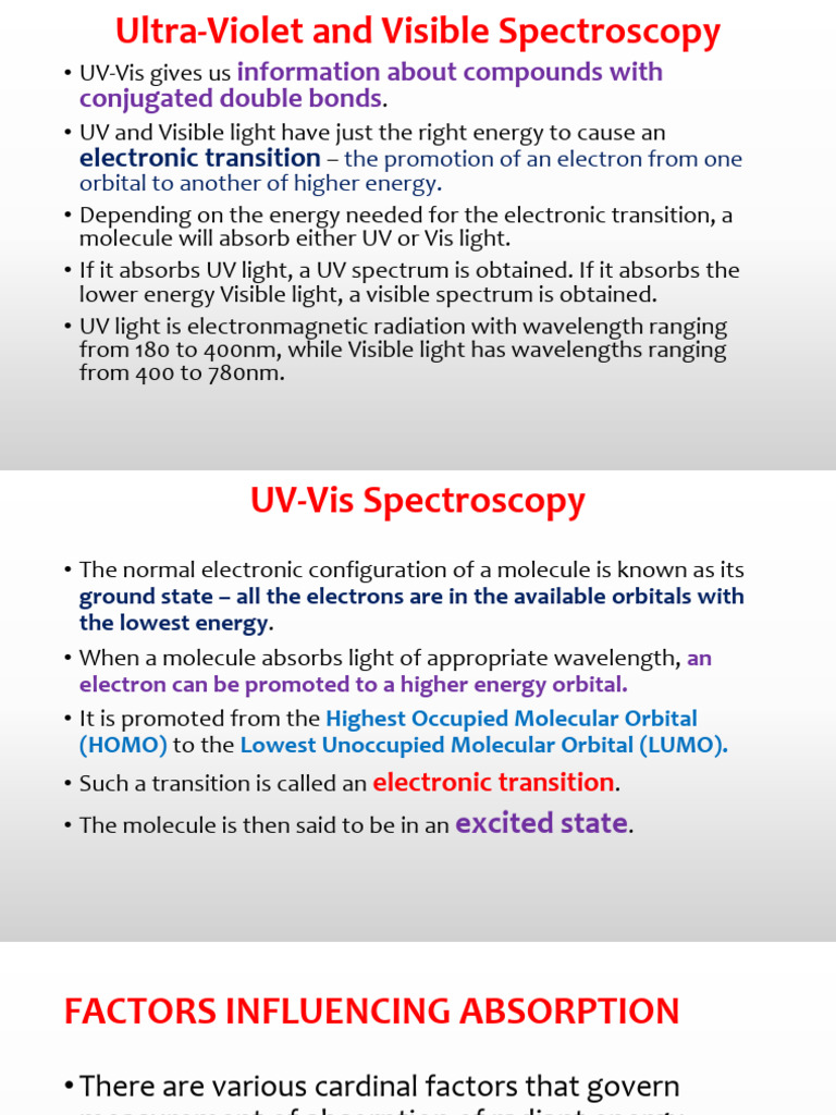 UV-Vis Spectroscopy Fundamentals and Applications | PDF | Ultraviolet ...