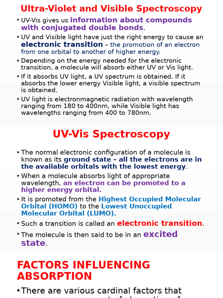 UV-Vis Spectroscopy Fundamentals and Applications | PDF | Ultraviolet ...