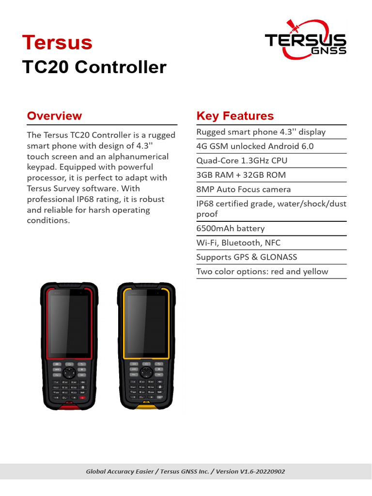 Datasheet TC20 Controller | PDF | Smartphone | Computing