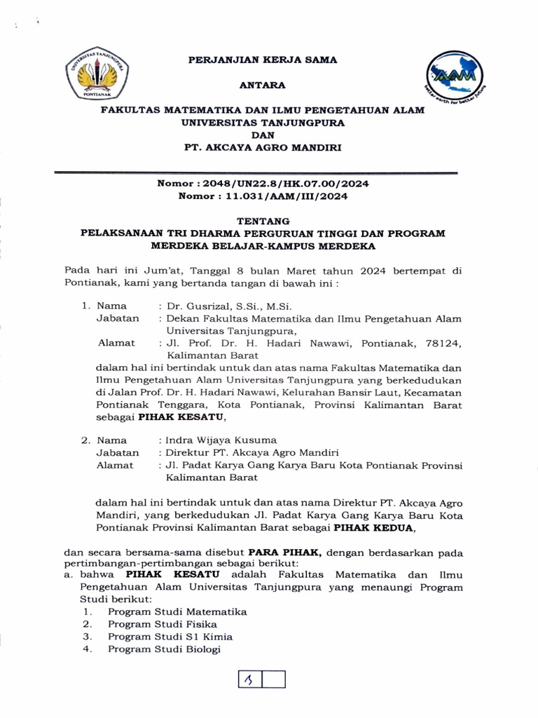 Pks PT Akcaya Agro Mandiri | PDF