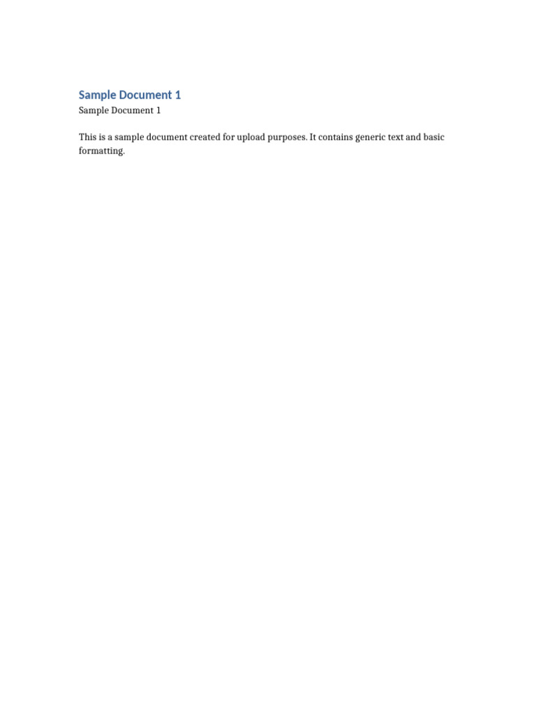 Sample Document 1 | PDF