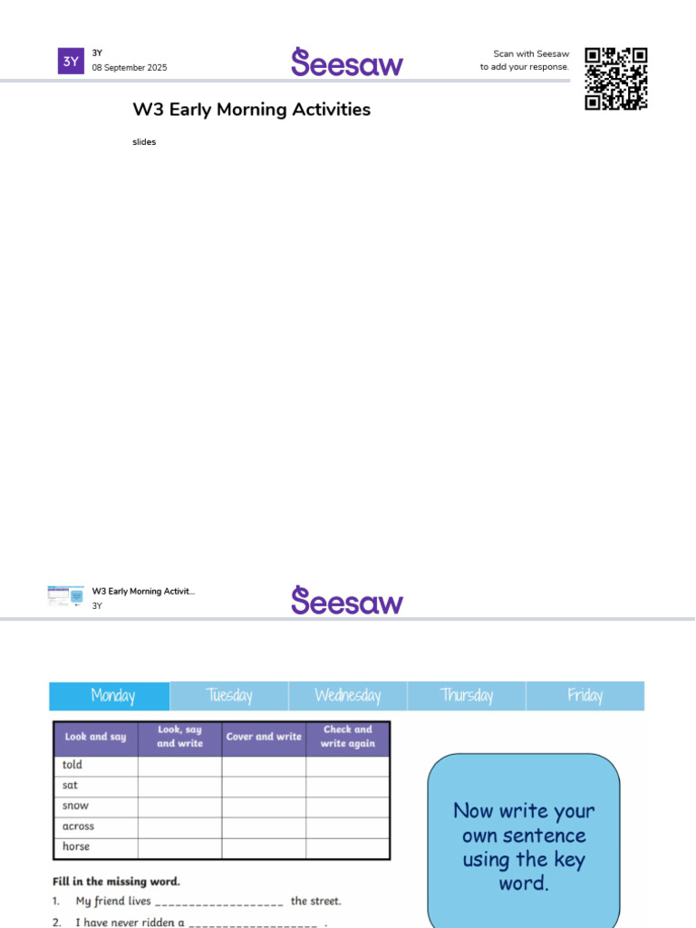 Early Morning Activities | PDF