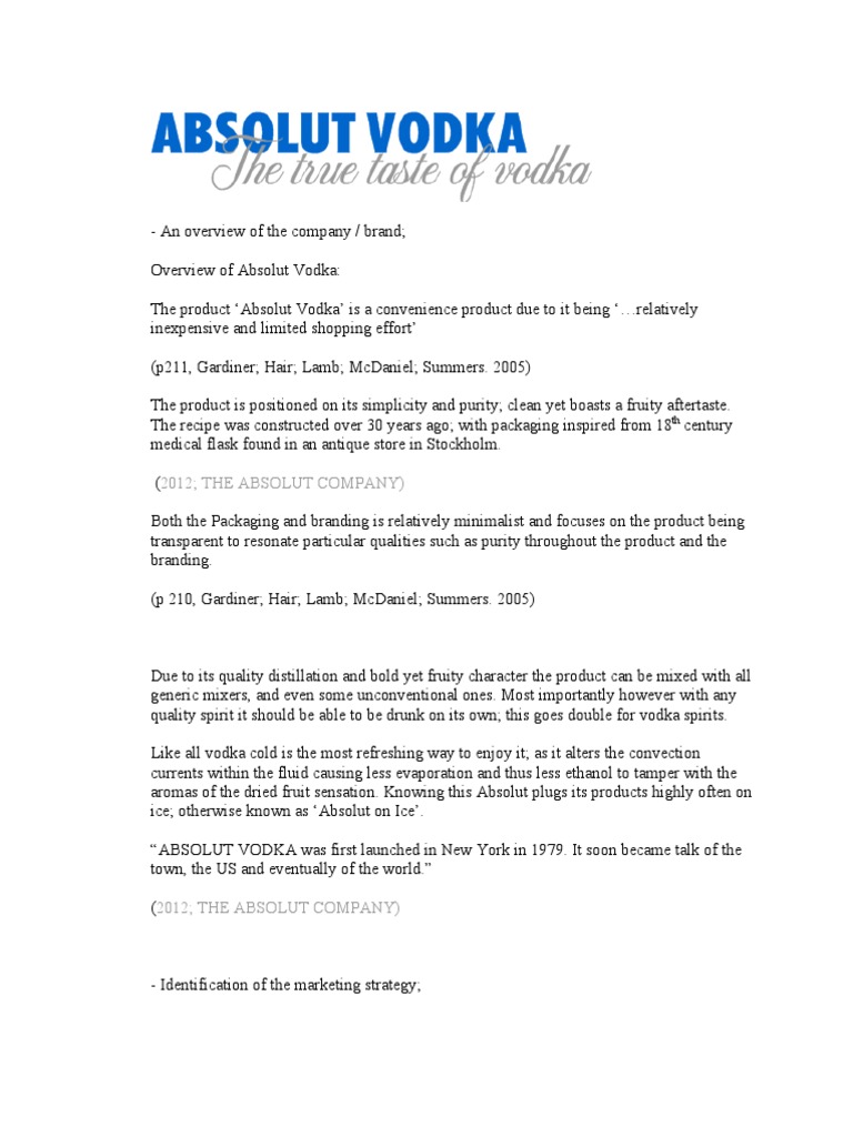 Absolut Vodka's Viral Comedy Campaign | PDF | Advertising | Target Audience