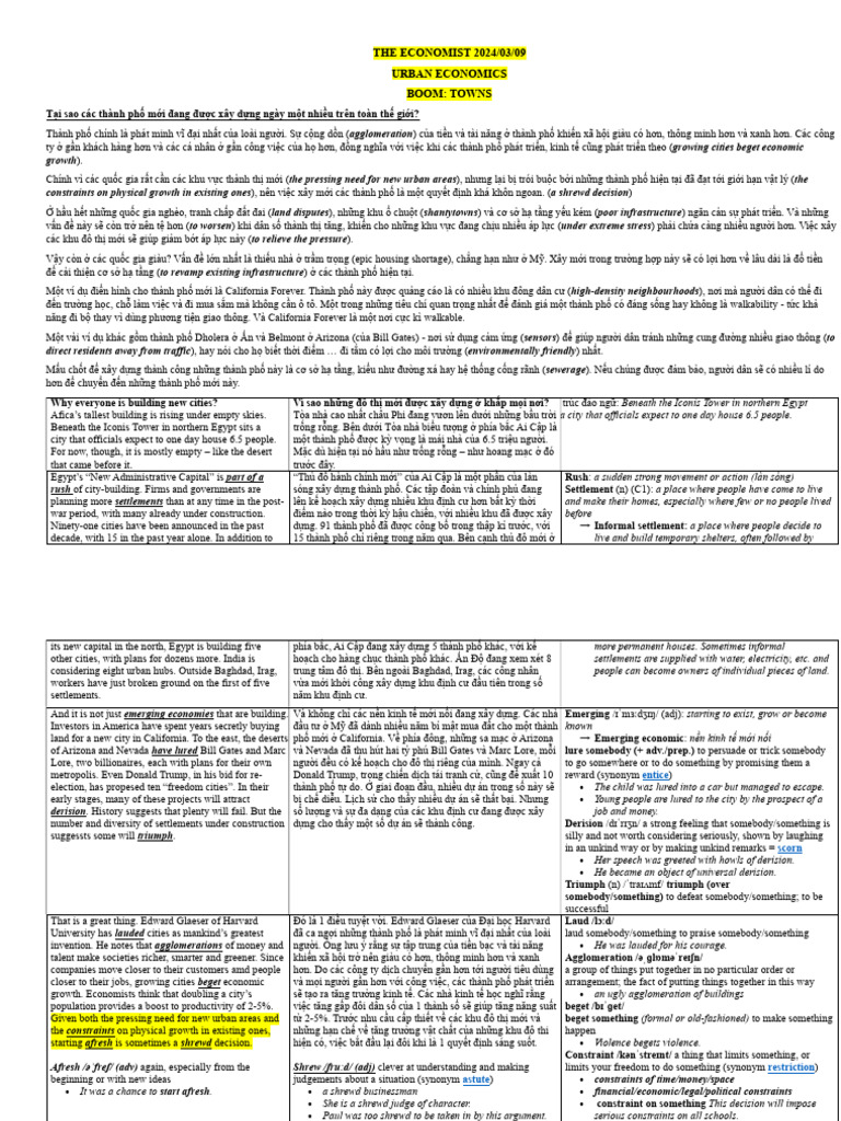 Urban Economics - Boom Towns | PDF