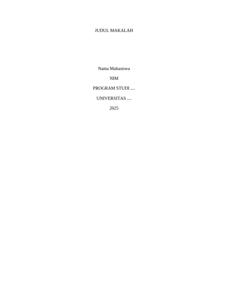 Template Makalah | PDF