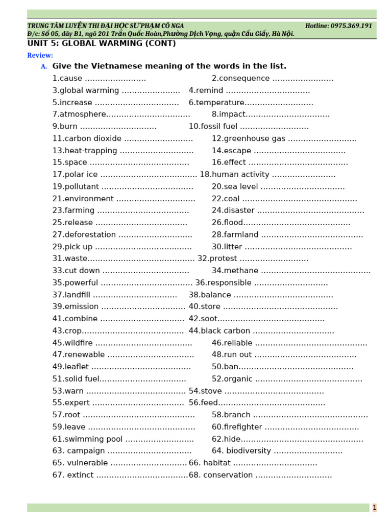 Unit 5 - Global Warming Part 3 | PDF | Climate Change | Greenhouse Gas