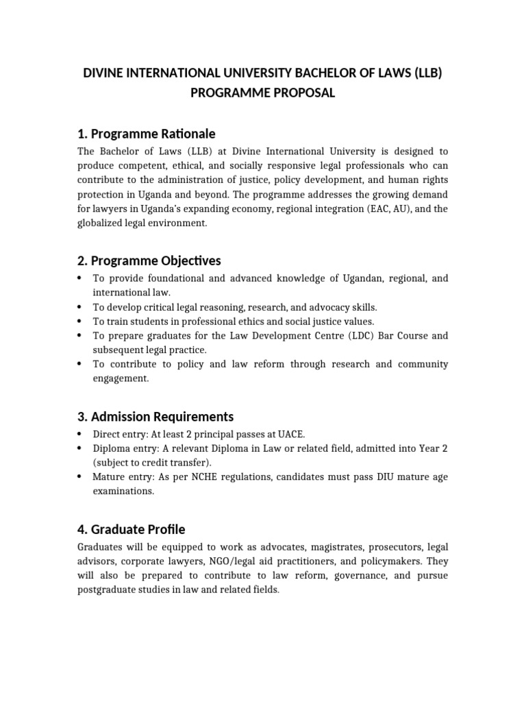 Divine International University LLB Program | PDF | Justice | Crime ...