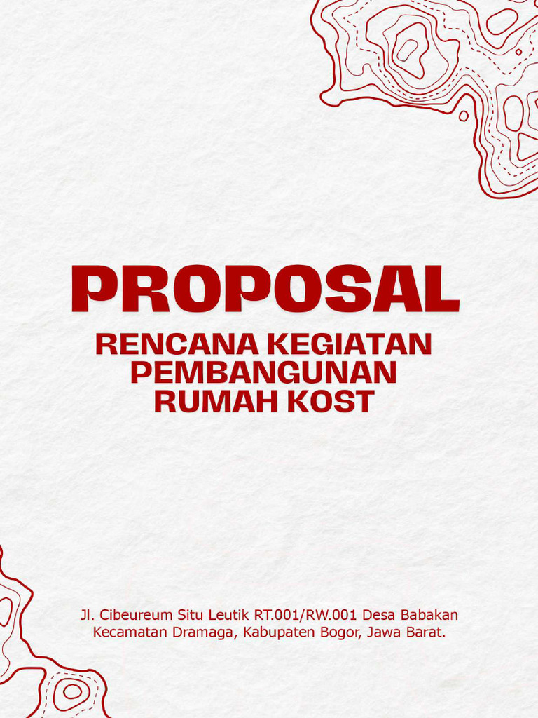 1162615-Proposal Rencana Kegiatan Pembangunan Rumah Kost | PDF