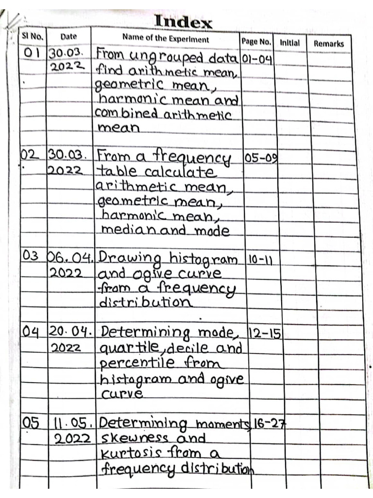 Statistics 1st Paper Practical HSC 2023 | PDF
