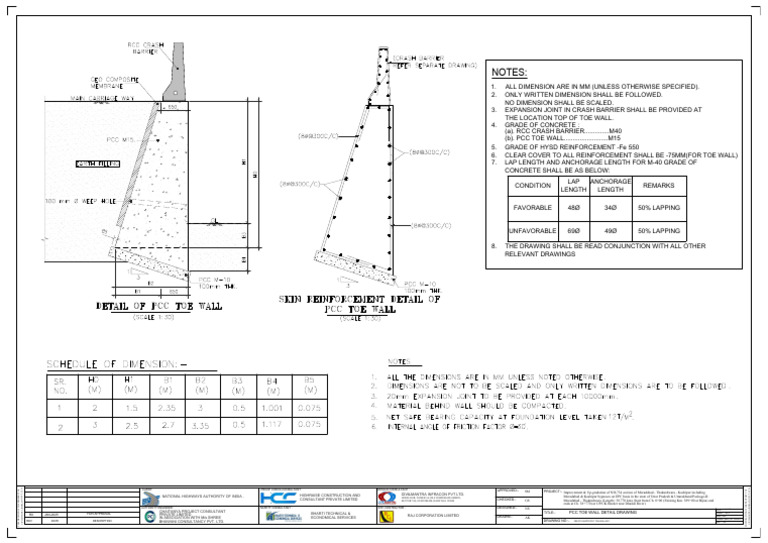 PCC Toe Wall Detail Drawing | PDF | Chess Openings | Chess
