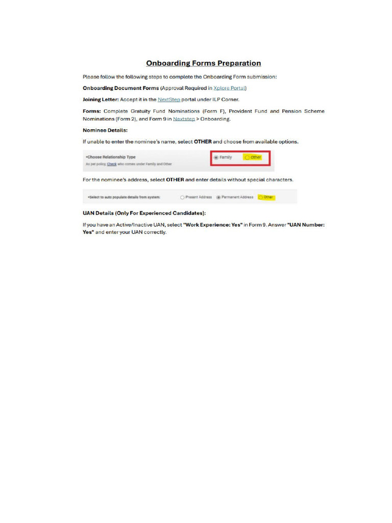 Onboarding Forms Prep | PDF