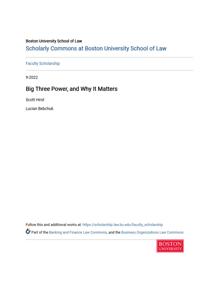 Big Three Power and Why It Matters | PDF | Black Rock | Exchange Traded ...