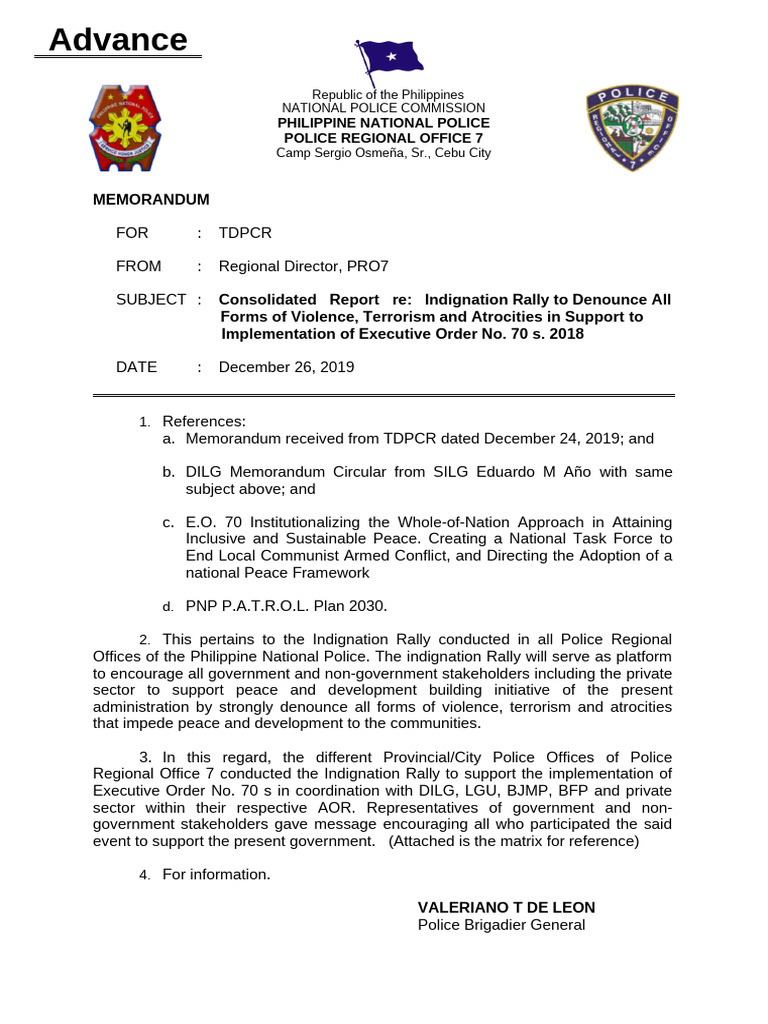 Initial Submission Consolidated AAR | PDF | Philippines | Government