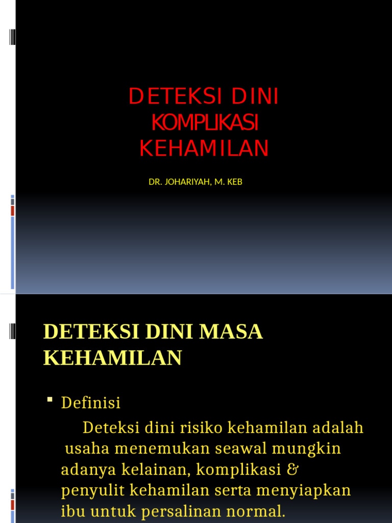 Konsep Kehamilan Normal Dan Deteksi Dini Kompliaksi Kehamilan | PDF