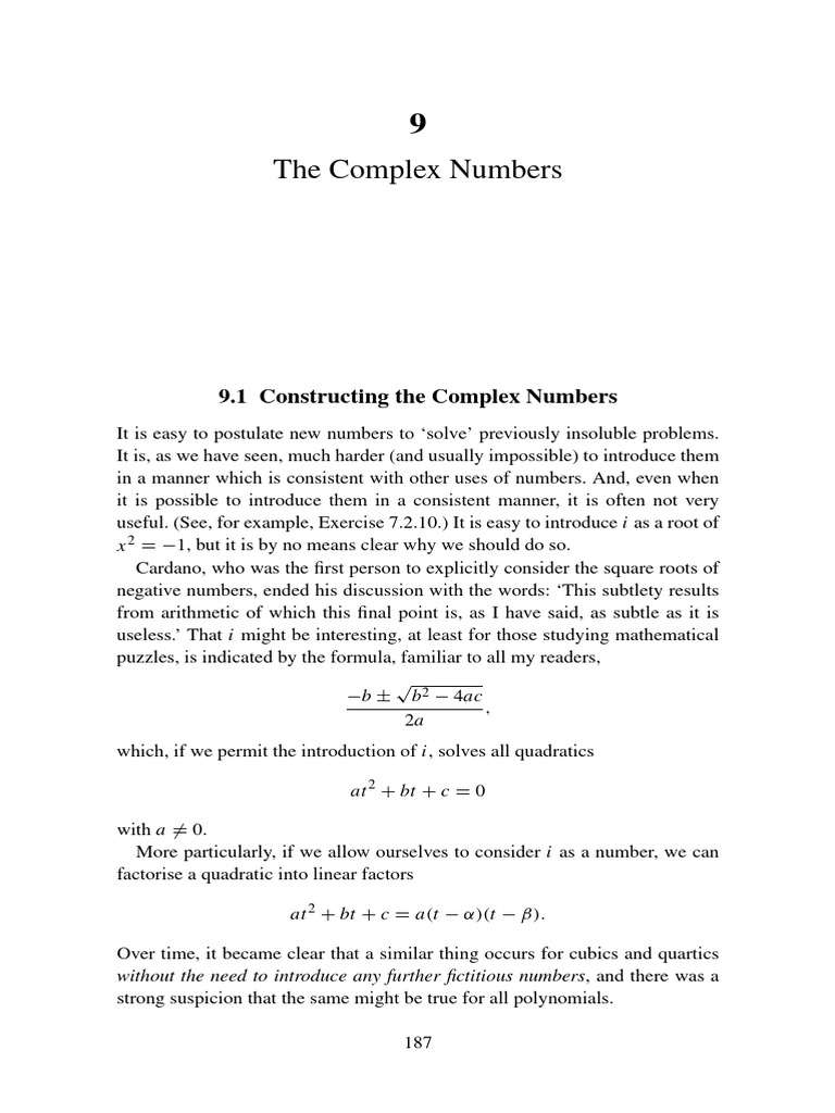 Understanding Complex Numbers | PDF | Numbers | Mathematical Analysis