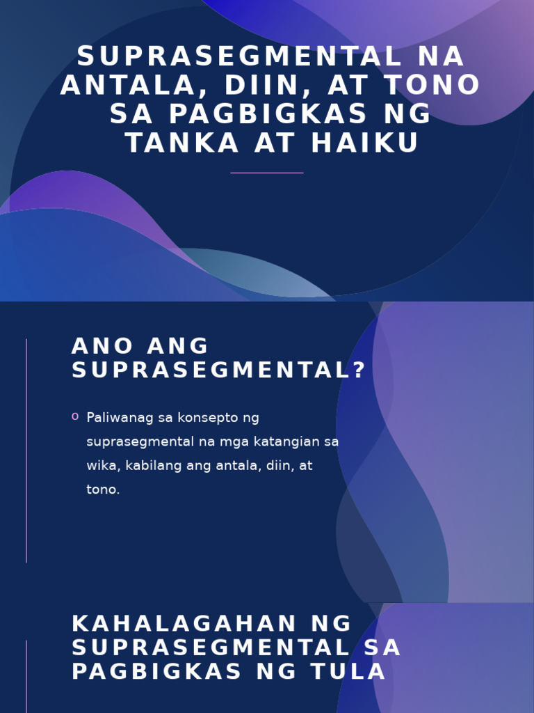 Suprasegmental Sa Tanka At Haiku | PDF