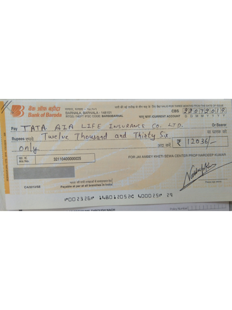Cheque | PDF