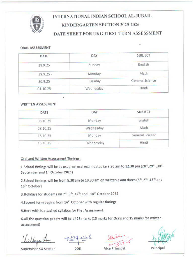 Exam Time Table Ayesha | PDF