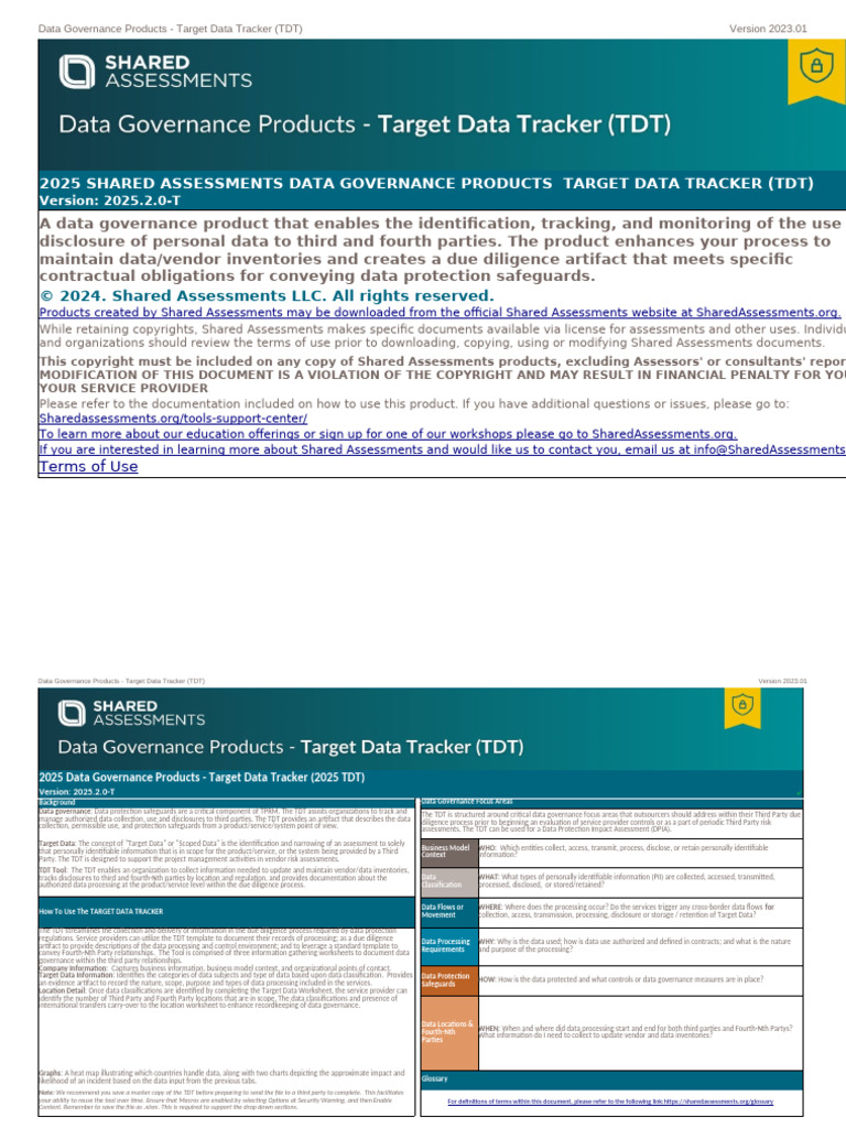 Target Data Tracker for Data Governance | PDF | Computer Security ...