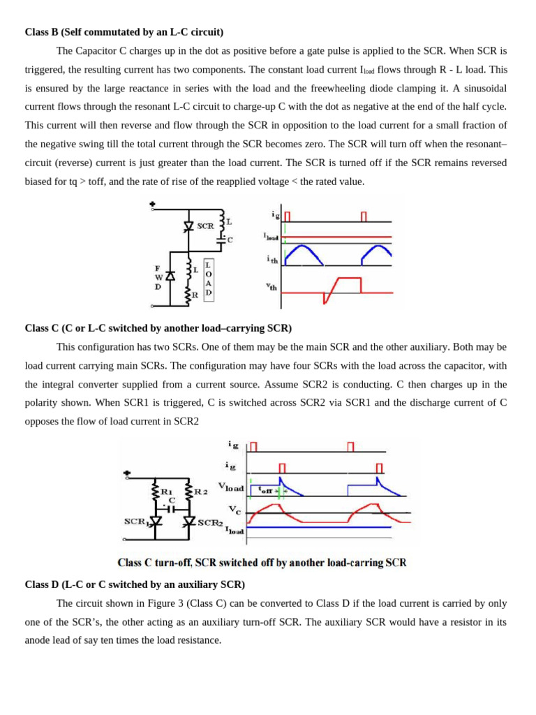 Class B (Self Commutated by An L-C Circuit) | PDF | Electrical Engineering | Electronic Circuits