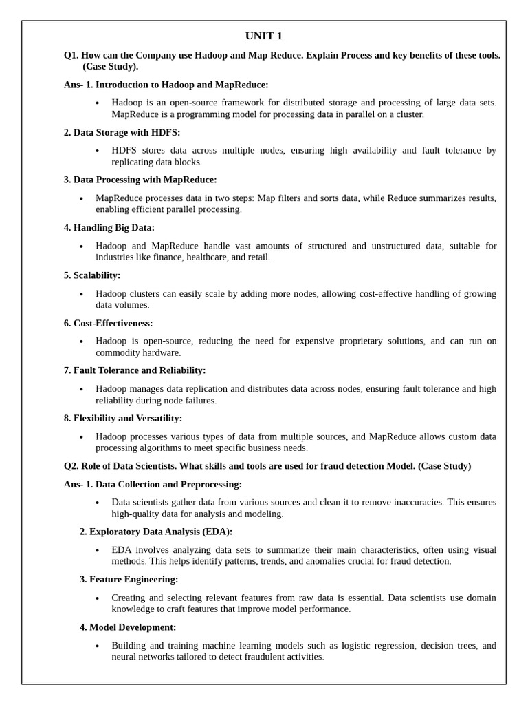 Big Data Analytics Ans (AutoRecovered) | PDF | Apache Hadoop | Data Analysis