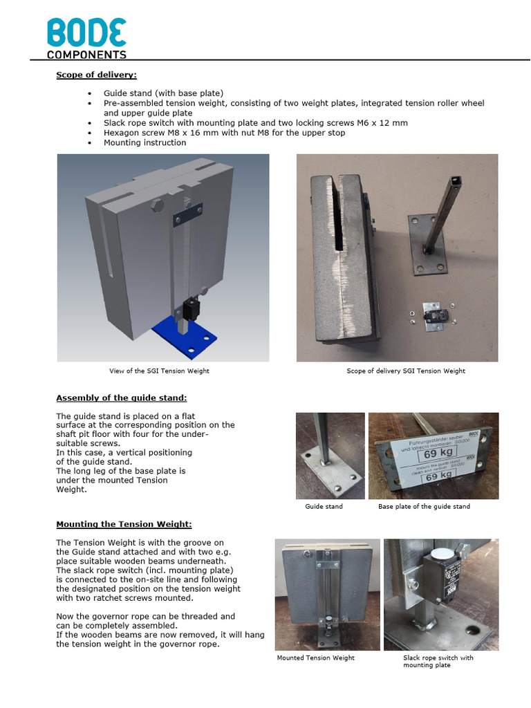 D KMA287 Tension Weight SGI Version 20-01 | PDF | Screw | Manufactured ...
