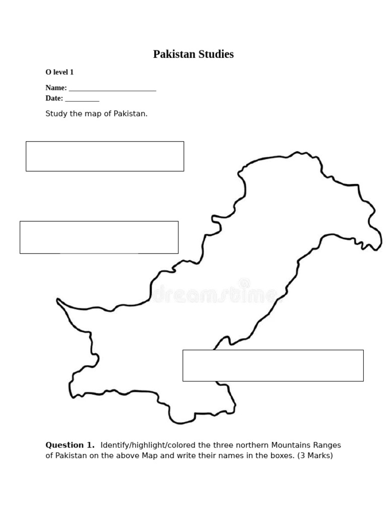 Pakistan Studies O Level Worksheet | PDF