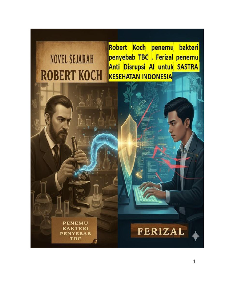 Novel Sejarah Robert Koch penemu bakteri penyebab TBC. Ferizal penemu Anti Disrupsi AI untuk ...