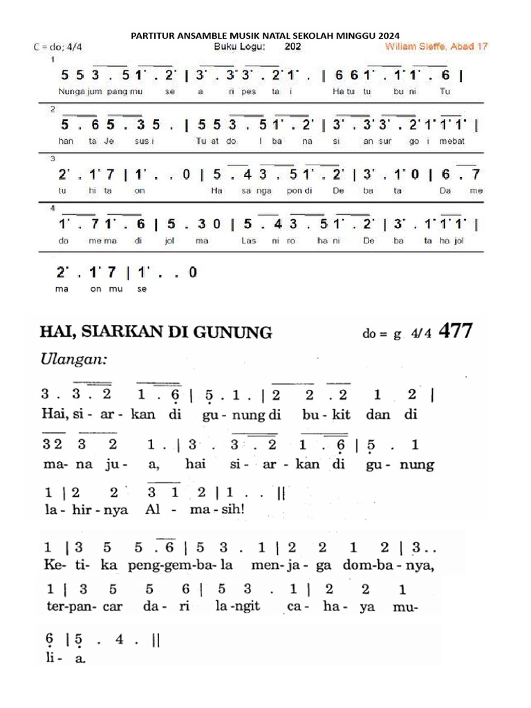 Partitur Ansamble 1 | PDF