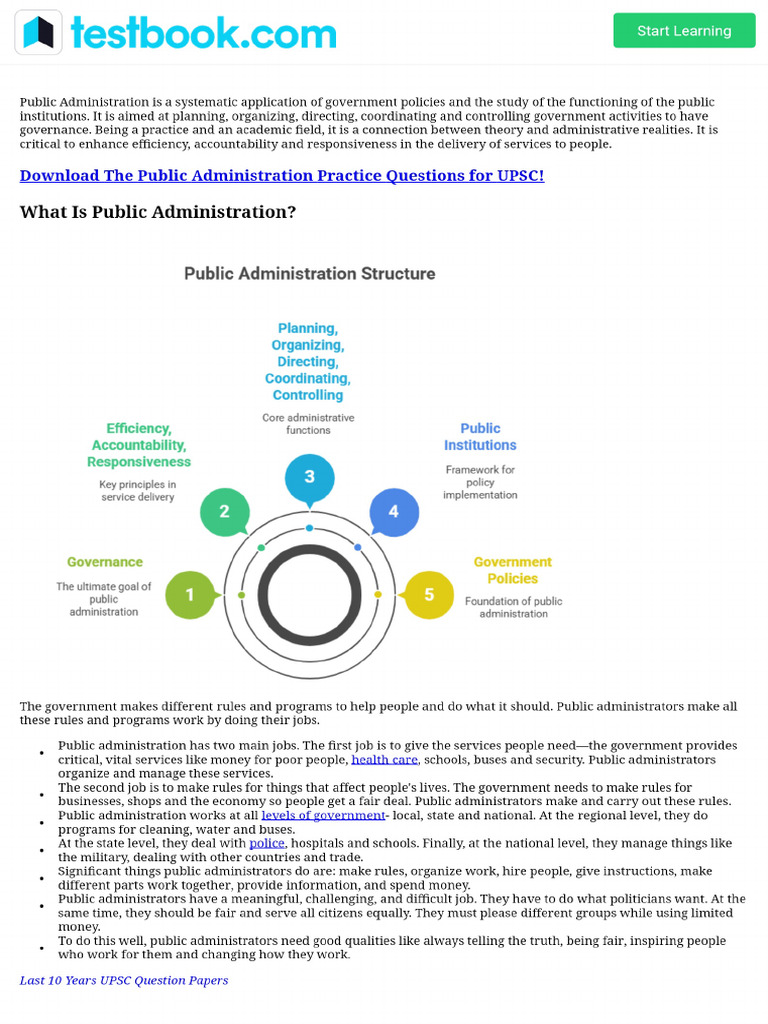 Public Administration - Meaning, Scope, Significance and Overview! | PDF