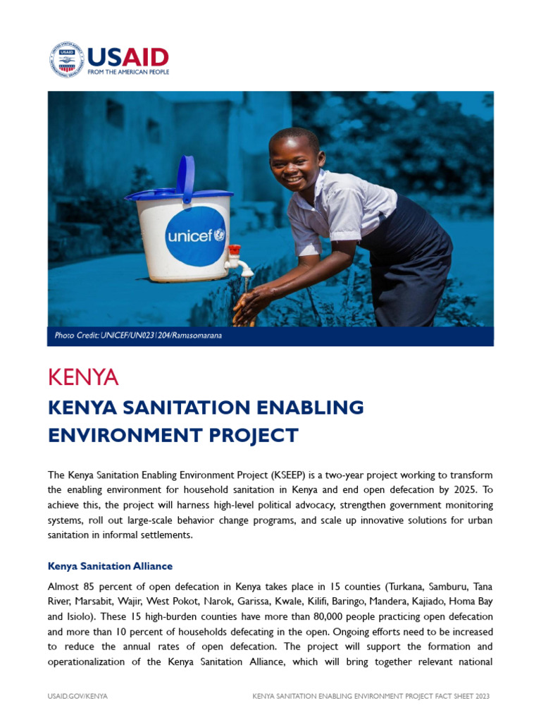 Kenya Sanitation Enabling Environment Project | PDF | Sanitation | Kenya
