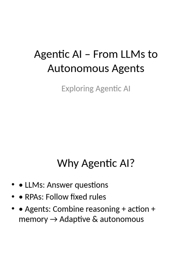 Agentic AI Presentation | PDF